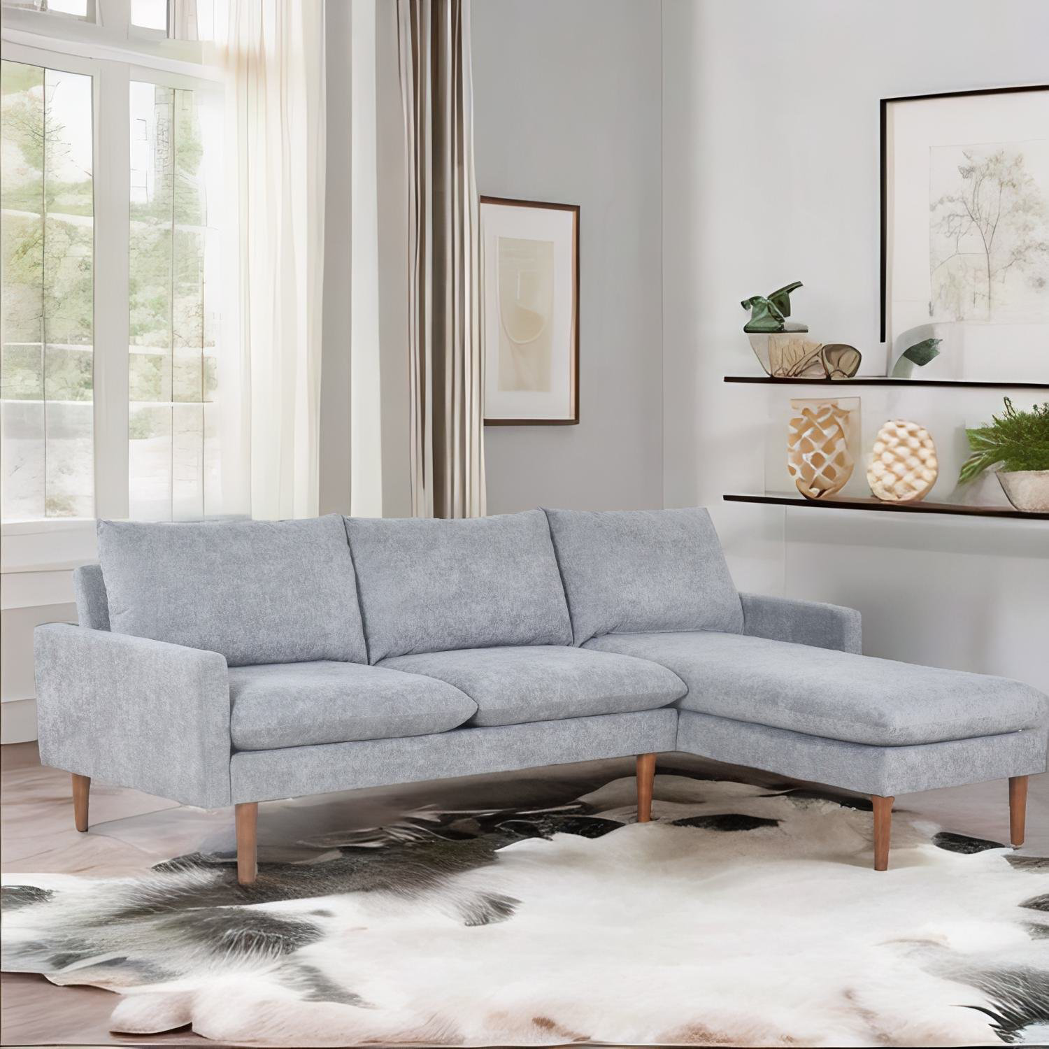 Ebern Designs 86" Space-Saving Chic L-Shaped Sofa | Wayfair