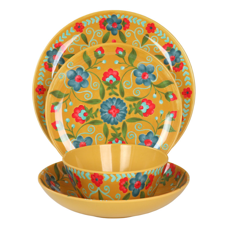 Laurie Gates Melamine Dinnerware Set - Service for 4 | Wayfair