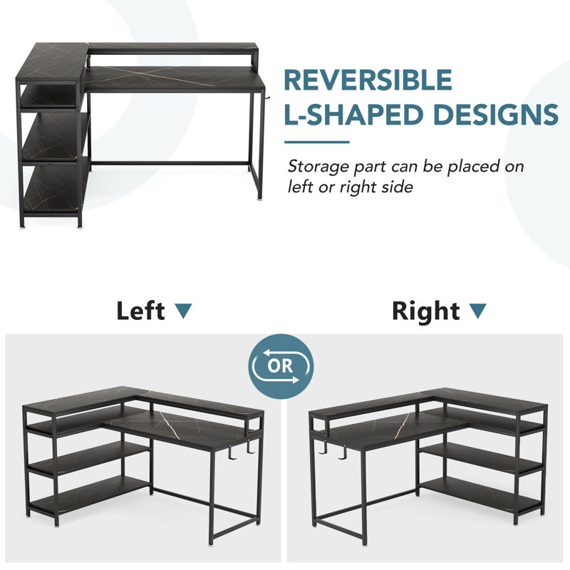 17 Stories L-Shaped Computer Desk & Reviews | Wayfair