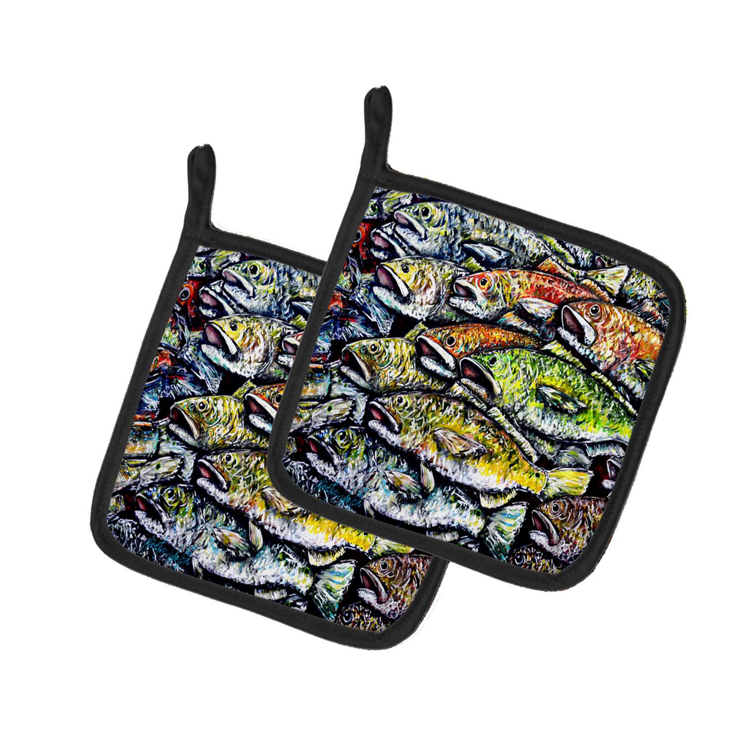 Caroline's Treasures Martin Welch New Artwork Polyester Potholder Set ...