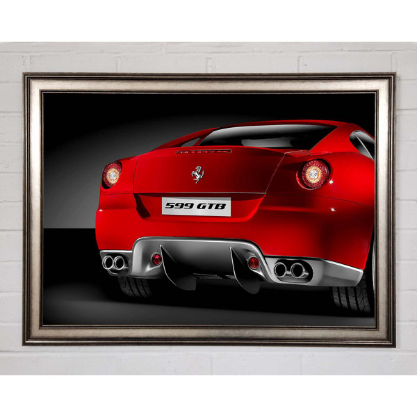 Brayden Studio Ferrari 599 GTB Rear Red - Single Picture Frame Print ...