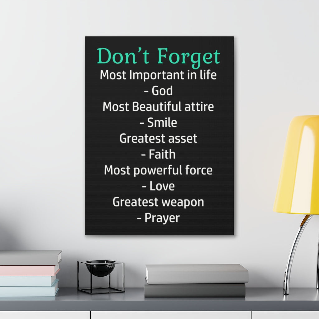 Trinx Inspirational Wall Art Don't Forget In Life Motivation Wall Decor ...