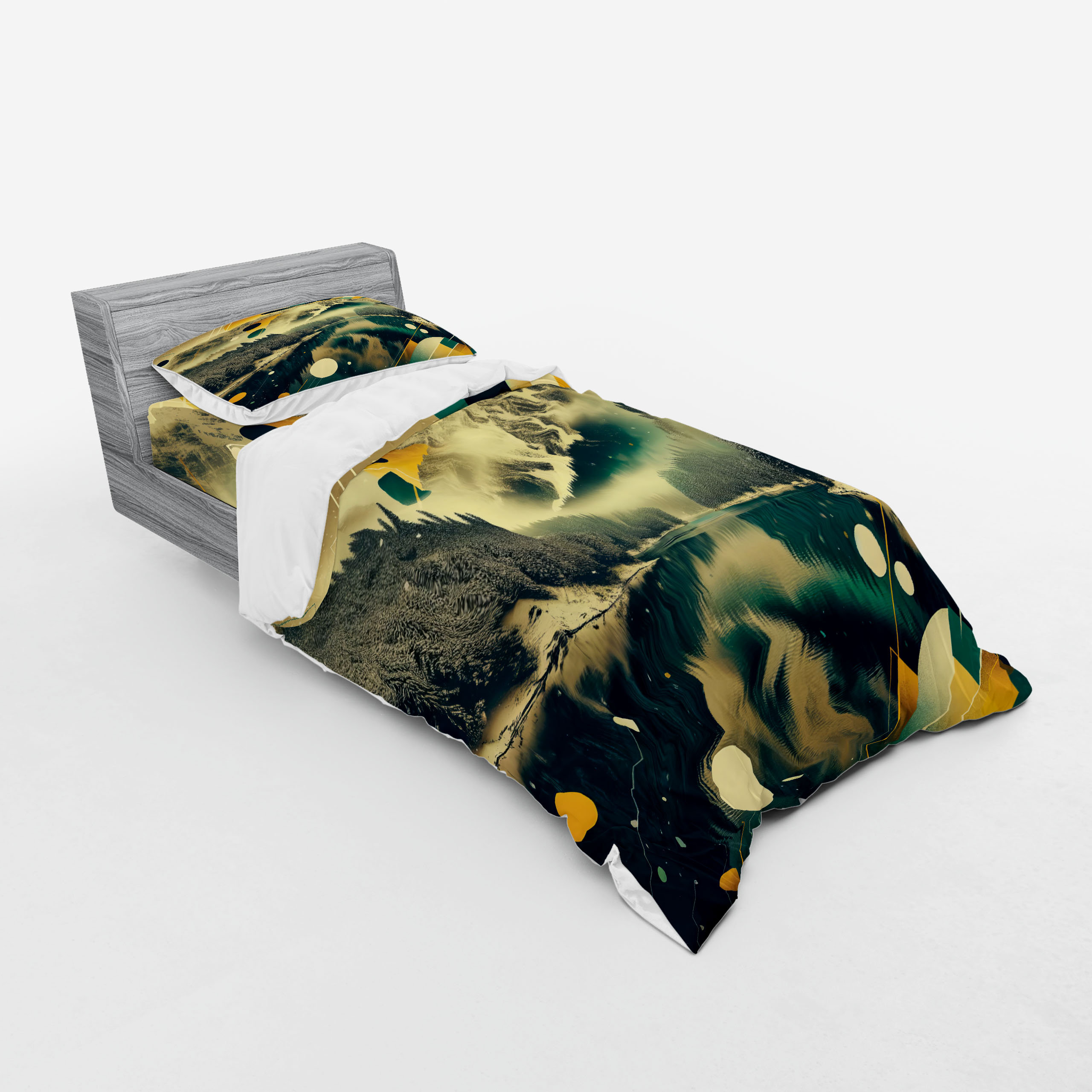 Ambesonne Lake Bedding Set & Emerald Pale Green Amber | Wayfair