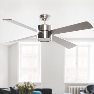 Chrome Ceiling Fans You'll Love | Wayfair