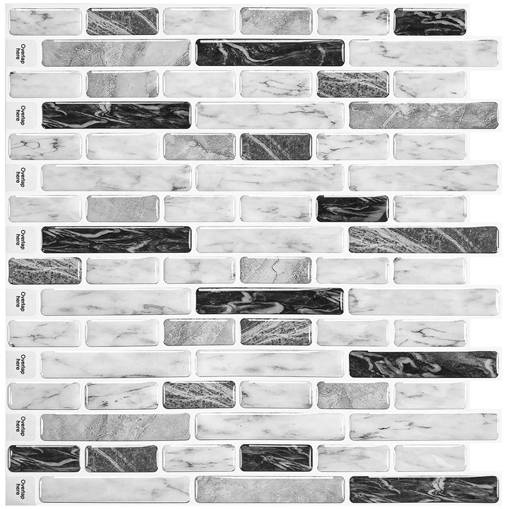 clevermosaics 12'' W x 12'' L Vinyl Peel and Stick Mosaic Tile ...