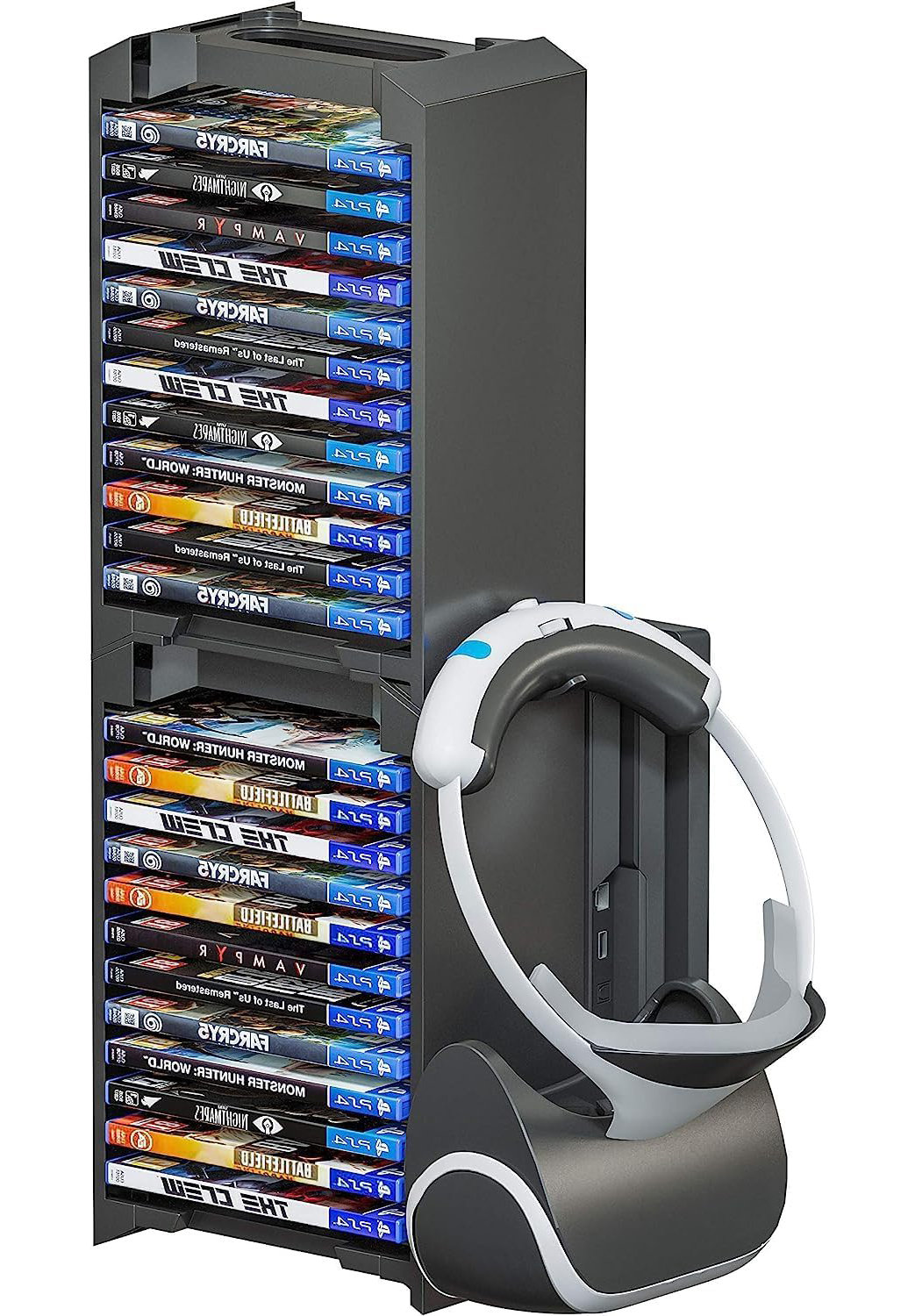 Rebrilliant Black Multimedia Storage Dowel Rack 24 CD Storage Disk ...