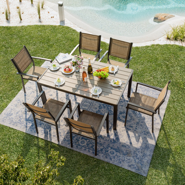 Latitude Run® 6 - Person Outdoor Dining Set "& Reviews" | Wayfair