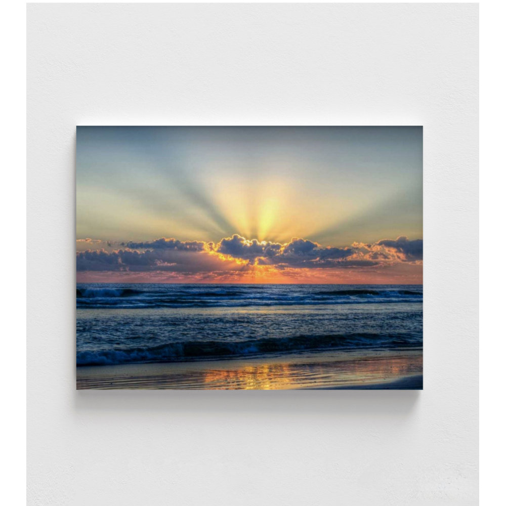 WeFrameArt Tropical Relaxing Sunrise Picture Master Bedroom Wall Art ...