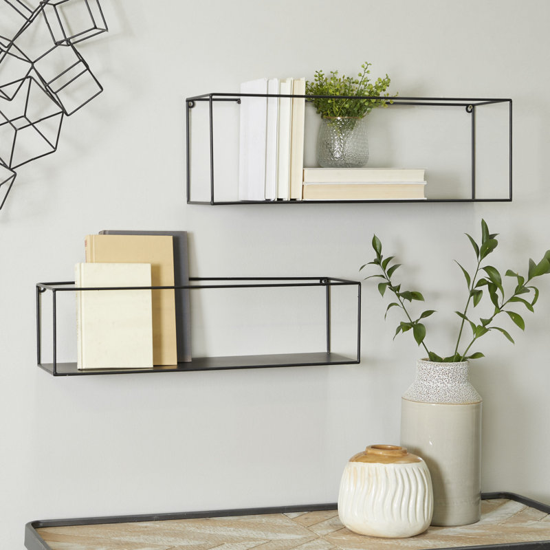 Corrigan Studio® Saliyah 2 Piece Metal Accent Shelf & Reviews | Wayfair
