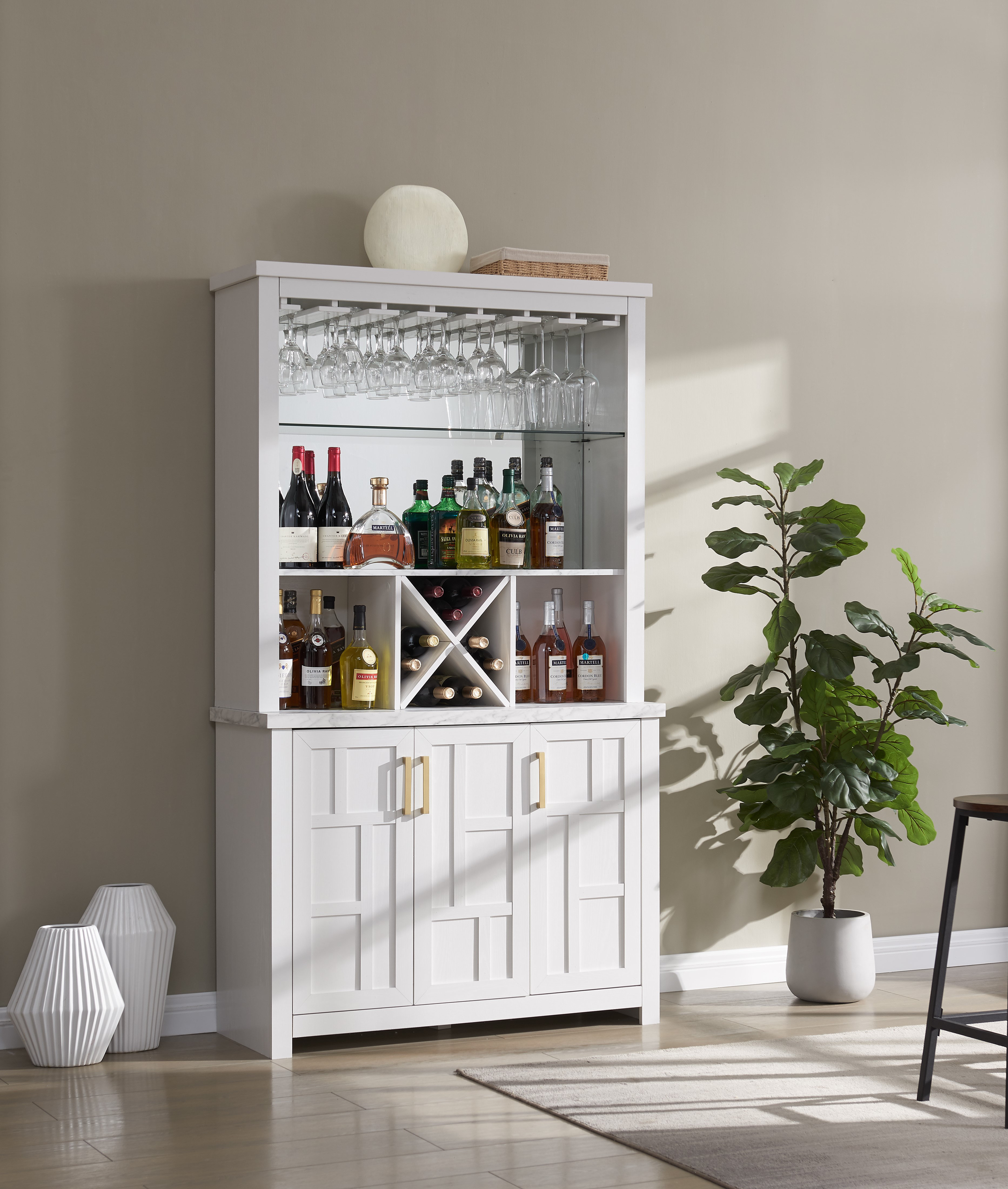 Wade Logan® Bardha 41.7'' Bar Cabinet & Reviews | Wayfair