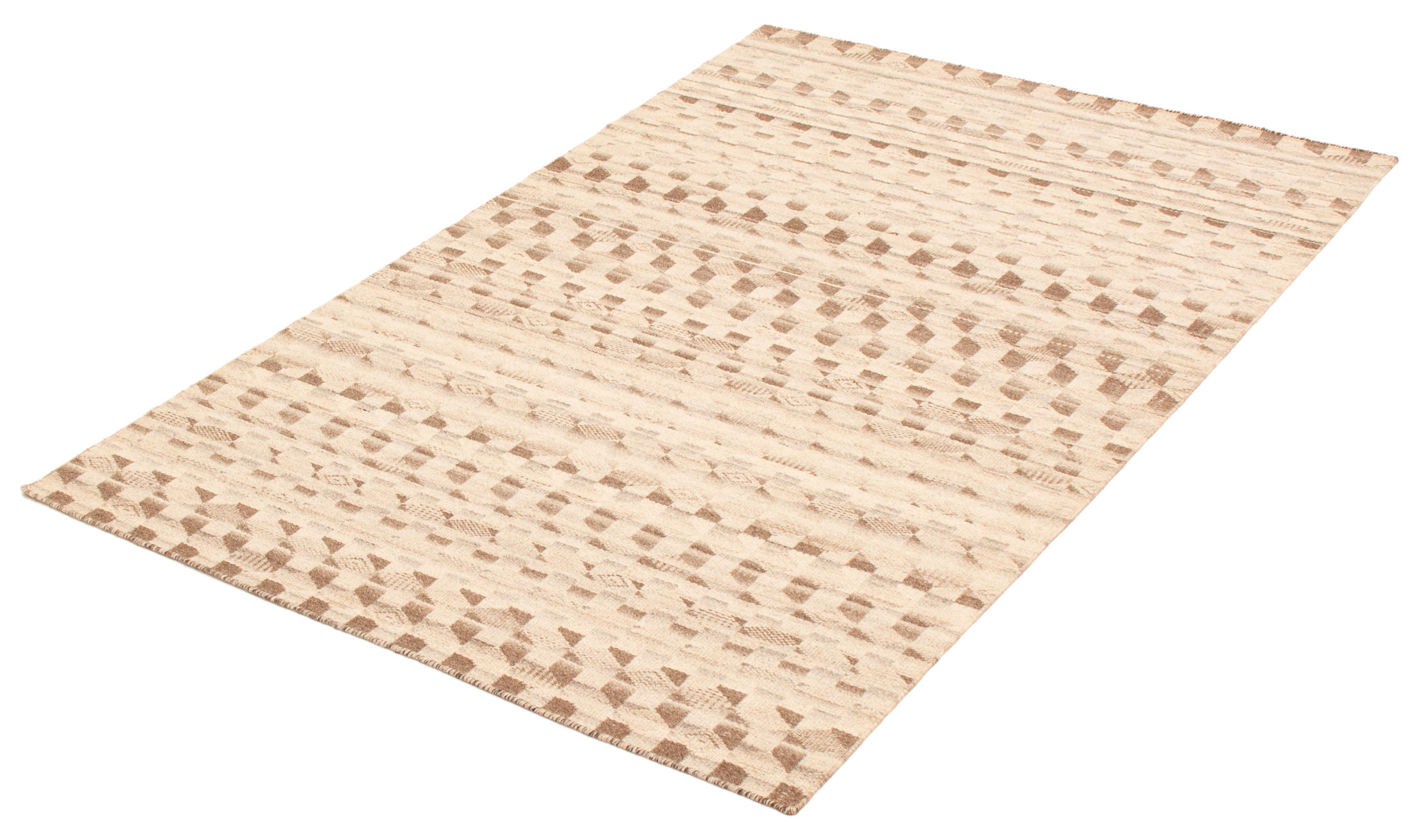 Foundry Select Tapis ivoire en laine tissé à la main et à plat - Wayfair Canada