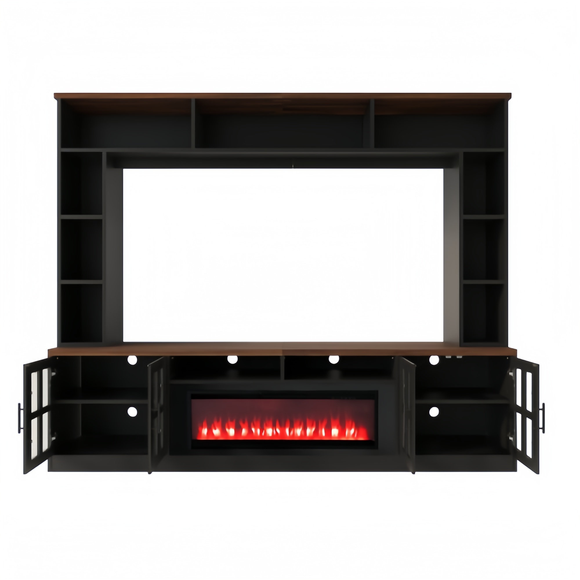 Bay Isle Home™ 96” Electric Fireplace TV Stand For Tvs Up To 80”, Wall ...