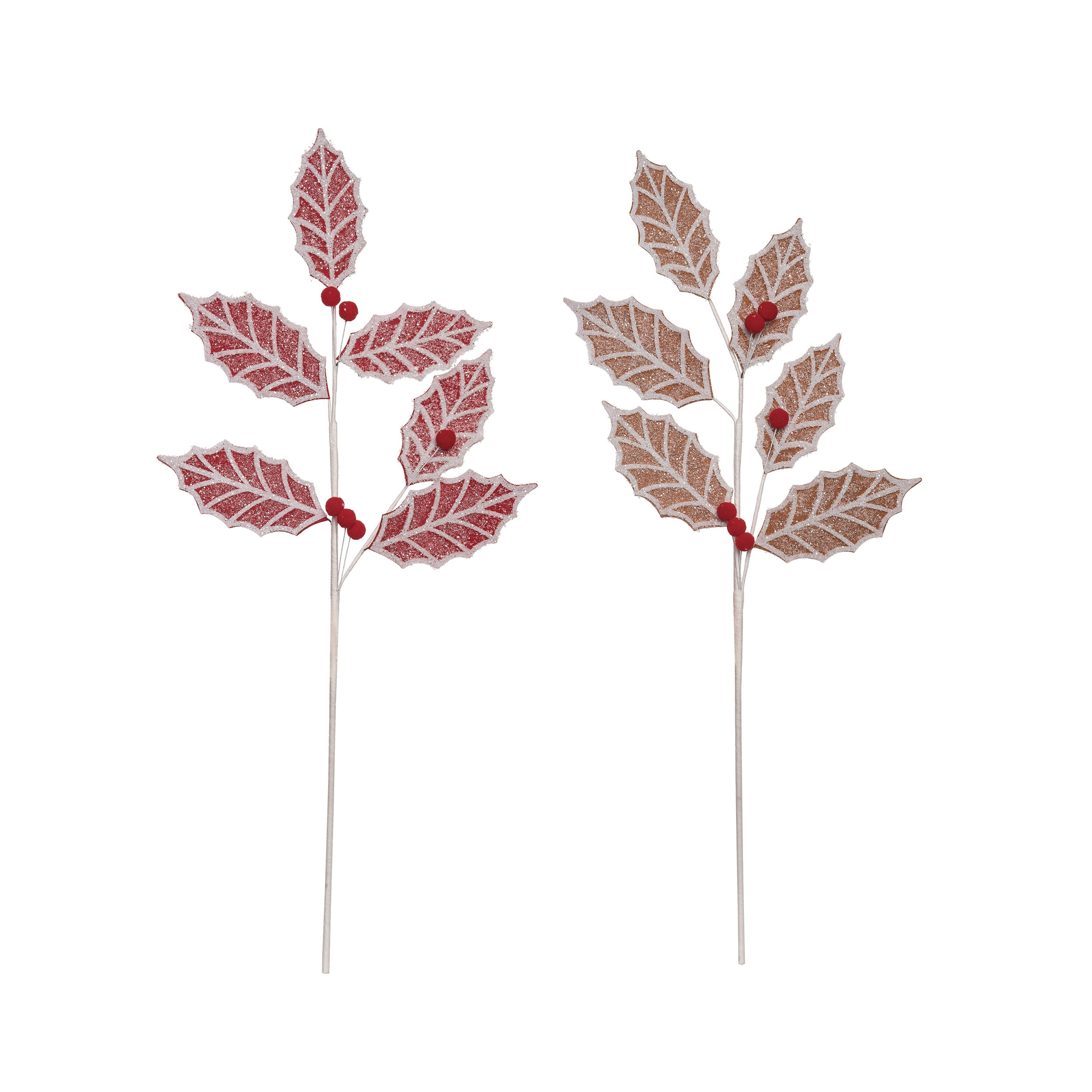 Ophelia & Co. Red & Gingerbread Poinsettia Leaves Spray Home ...