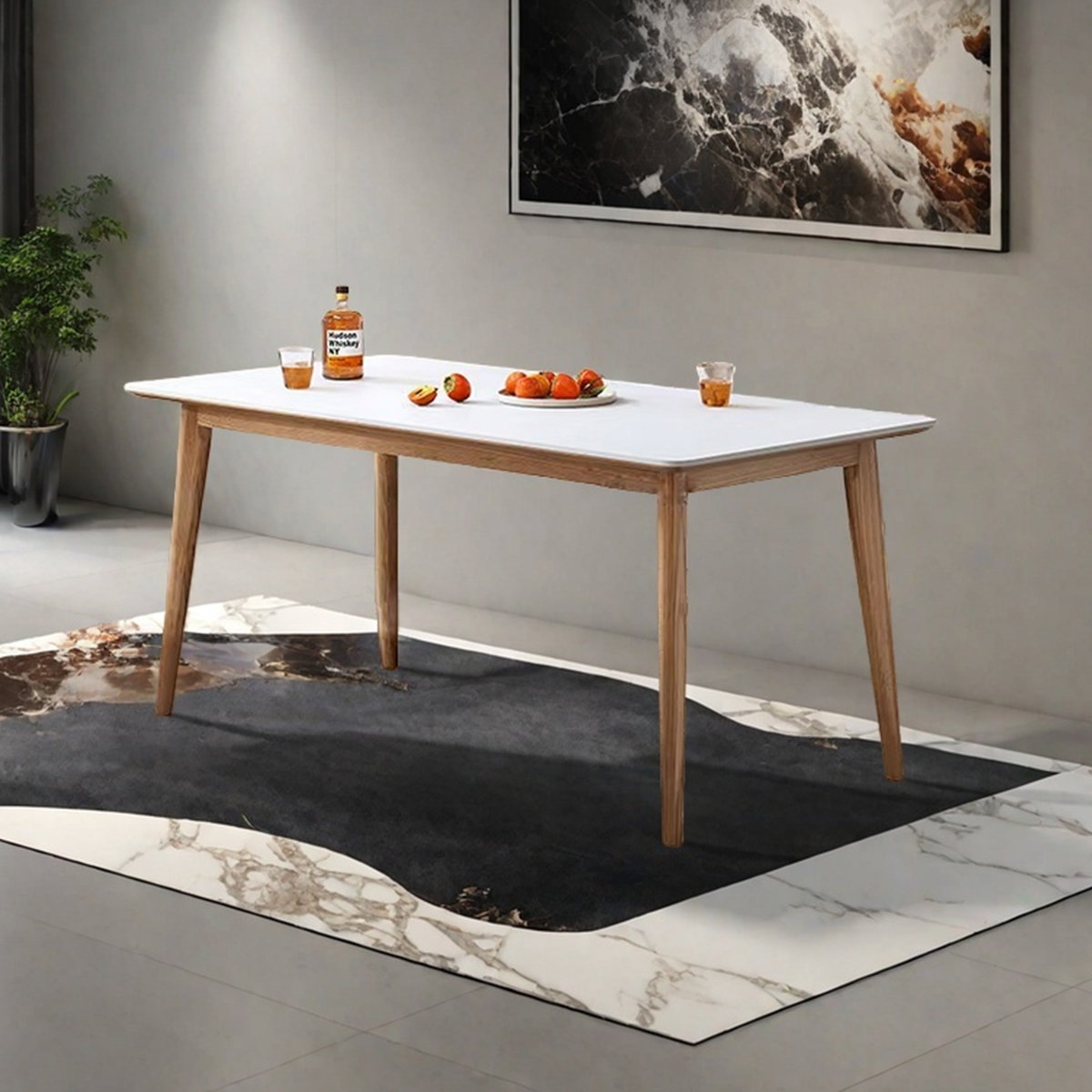 RESROS Japanese-style rectangular solid wood rock table | Wayfair