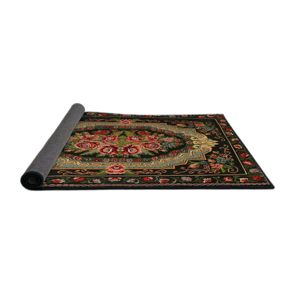 Bloomsbury Market Ludovika Traditional Black/Green/Red Area Rug | Wayfair