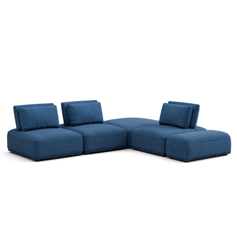 Latitude Run® Aukeem 5 - Piece Upholstered Sectional & Reviews | Wayfair