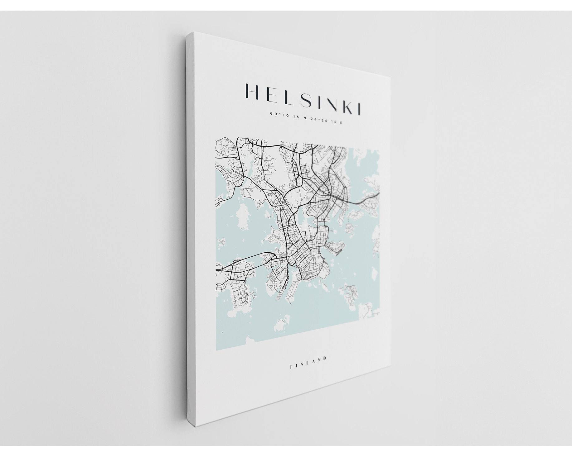 Trinx Helsinki Map Print Finland Canvas Print | Wayfair