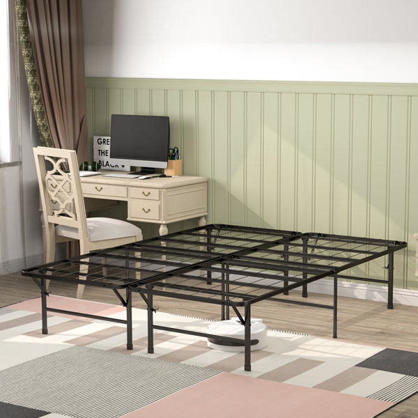 Ebern Designs Steel Folding Bed 16" Foldable Platform Bed Mattress ...