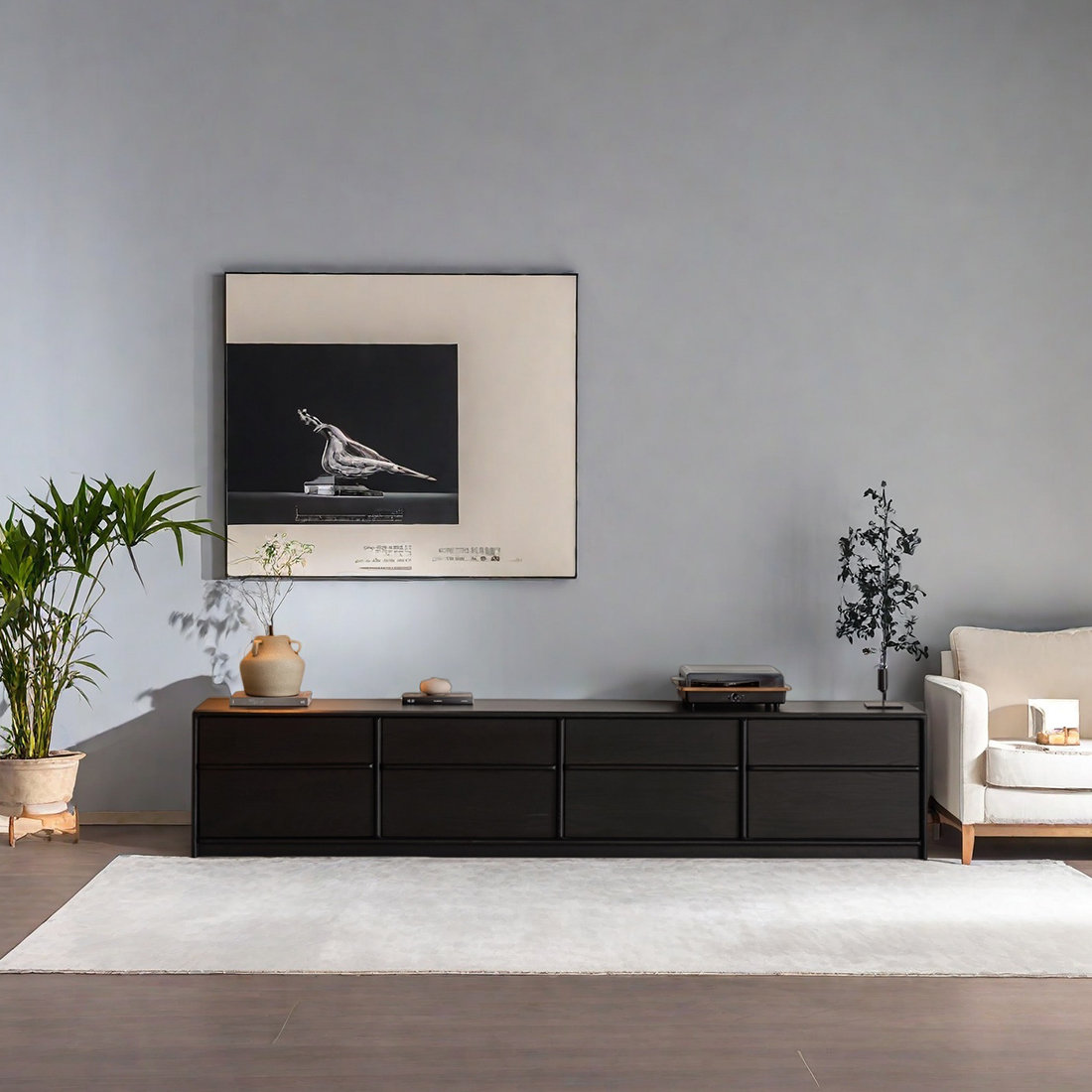 Hokku Designs Solid Oak Wood TV Stand with Removable Back Panel | Wayfair