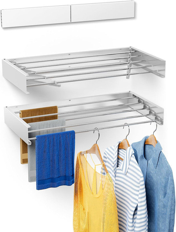 Novond Wall Mounted Drying Rack, Clothes Drying Rack | Wayfair