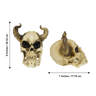 The Holiday Aisle® Horned Devil Human Skull Skeleton Head Moving Jaw ...