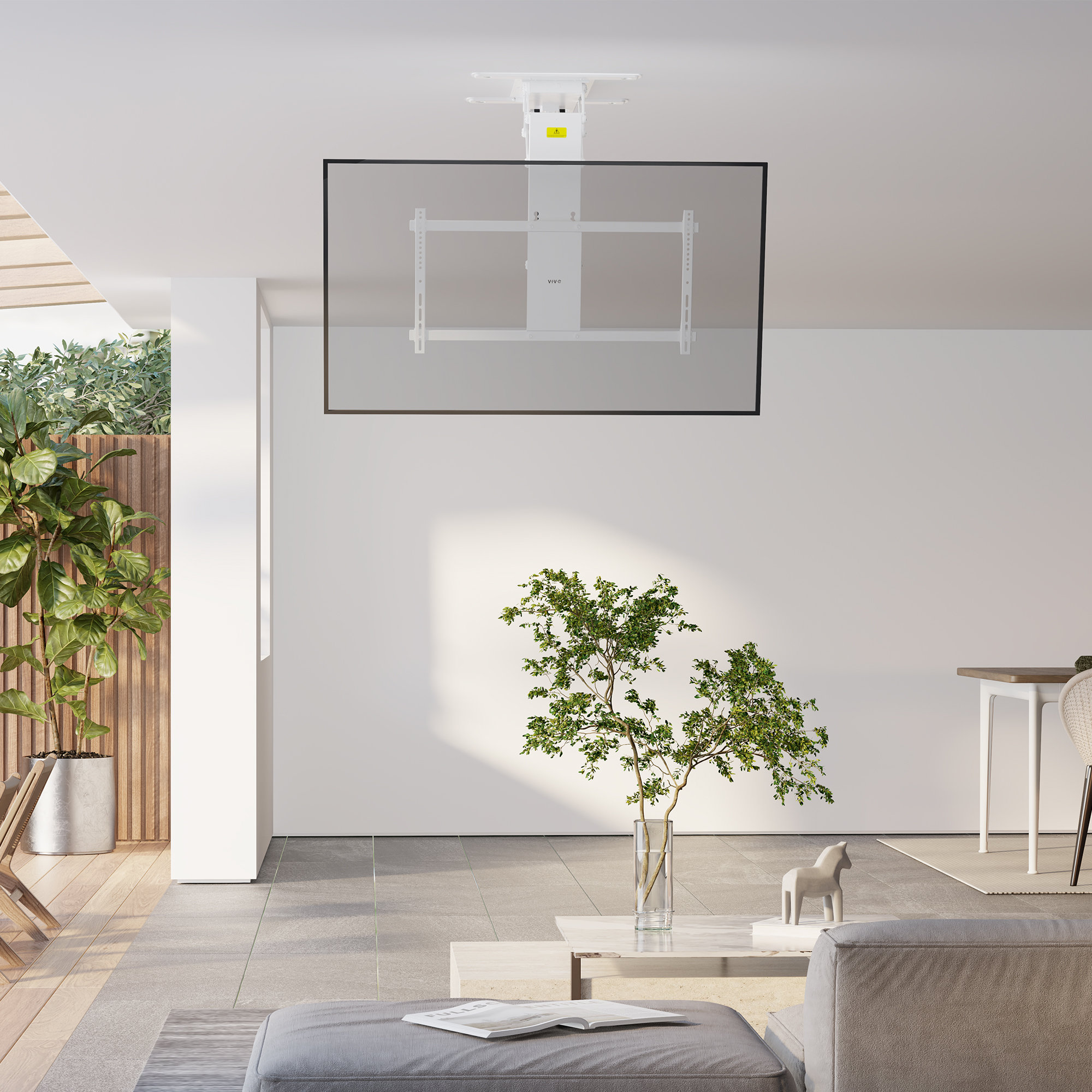 VIVO Motorized Flip Down Ceiling TV Mount for 40" to 85" Screens ...