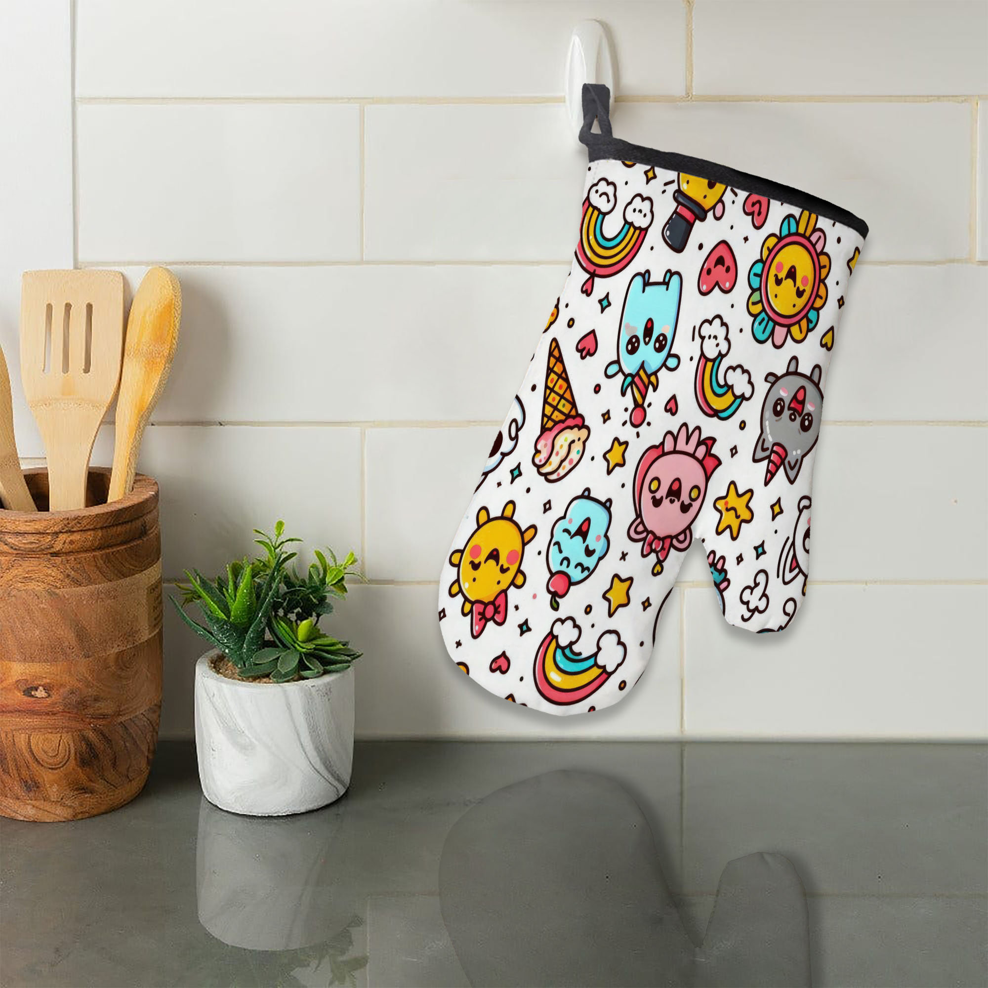 MentionedYou Pop Art Blast Oven Mitt Cotton Twill | Wayfair