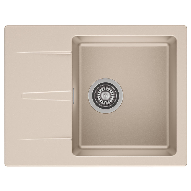 Reginox Modern compact single bowl granite sink with drainer | Wayfair ...