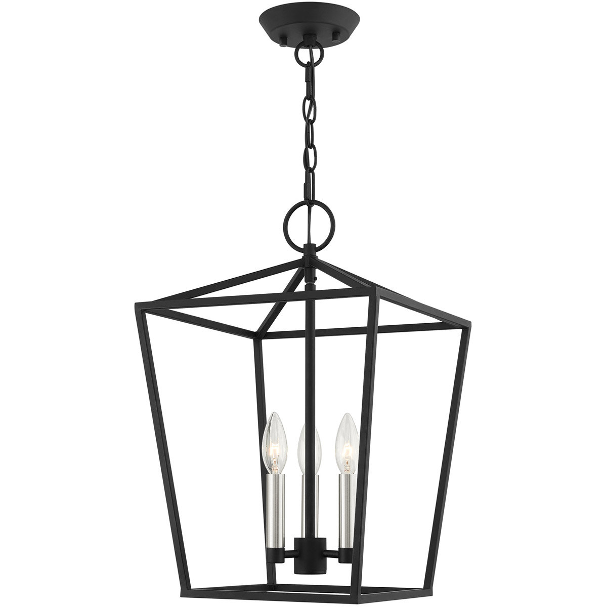 Lighting Lumens 12.5 Sq. inch 3-Light Convertible Lantern Pendant with ...