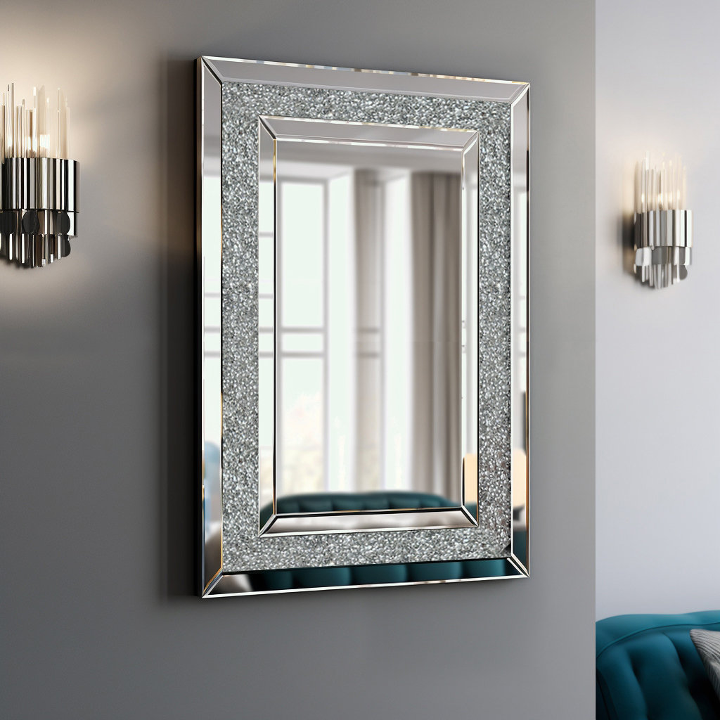 Mercer41 Large Wall-Mounted Decorative Rectangular Wall Mirror | Wayfair