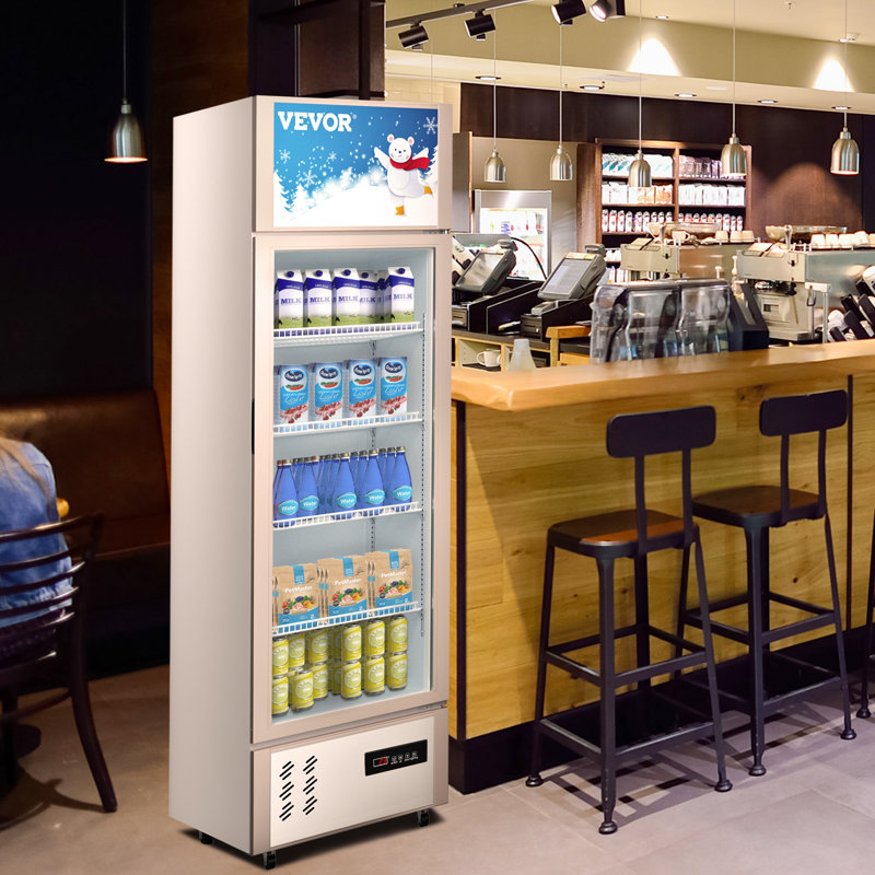 VEVOR Commercial Refrigerator,Display Fridge Upright Beverage Cooler ...