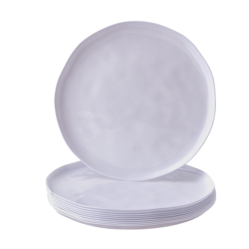 Silver Spoons Elegant White Dinner Plates | Hammered Design | Lava ...
