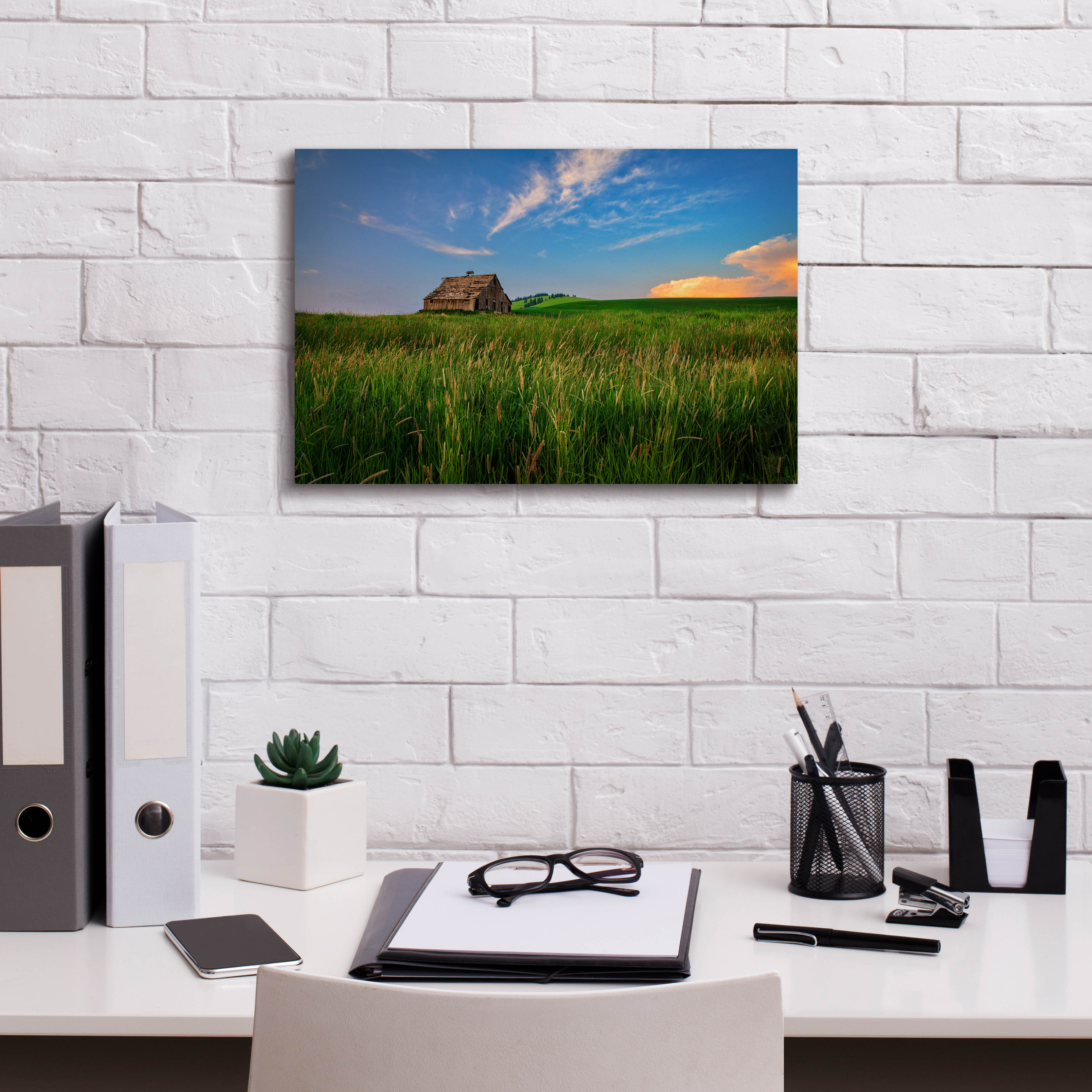 Gracie Oaks 'The Barn At Ladow Butte' by Rick Berk Canvas Wall Art ...