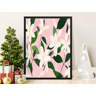 Lark Manor Floral Art Print in Pink Background Flower Power Poster ...