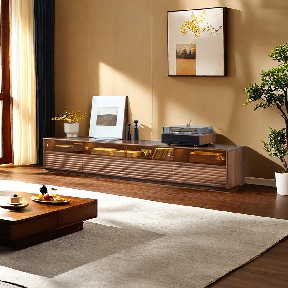 ComfyFurnituress Solid Wood TV Stand with Touch Sensor Lights - Wayfair ...