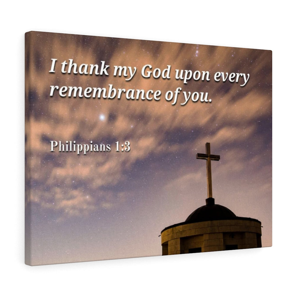 Trinx Remembrance Of You Philippians 1:3 Christian Wall Art Bible Verse ...