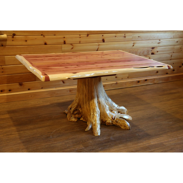 Loon Peak® Guisborough Log Stump Solid Wood Dining Table | Wayfair