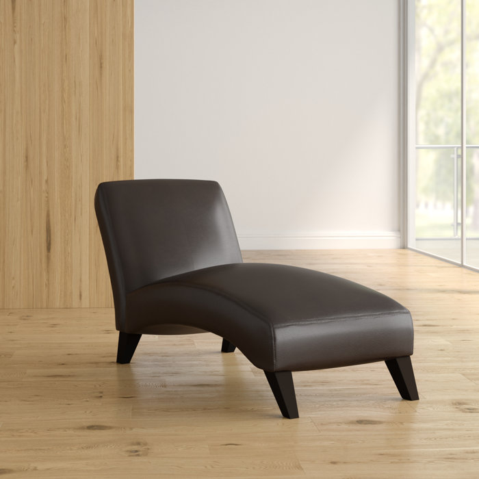 Wade Logan® Amada Vegan Leather Chaise Lounge & Reviews | Wayfair