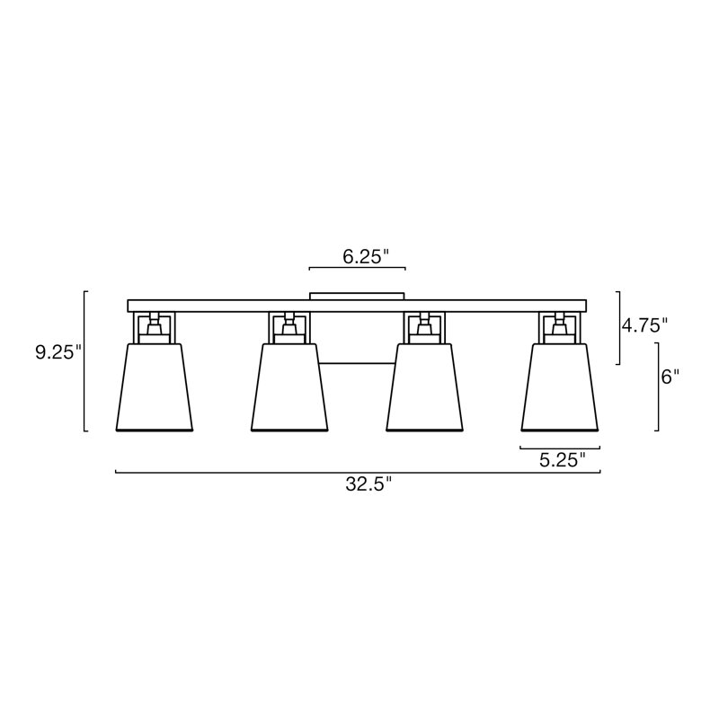 Longshore Tides Annaleigha 4 - Light Dimmable Vanity Light | Wayfair