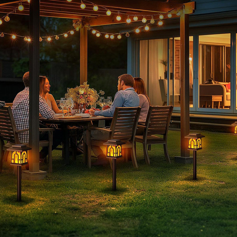 JASODI Solar Lights Outdoor, Auto On/Off Solar Garden Lights Halloween ...