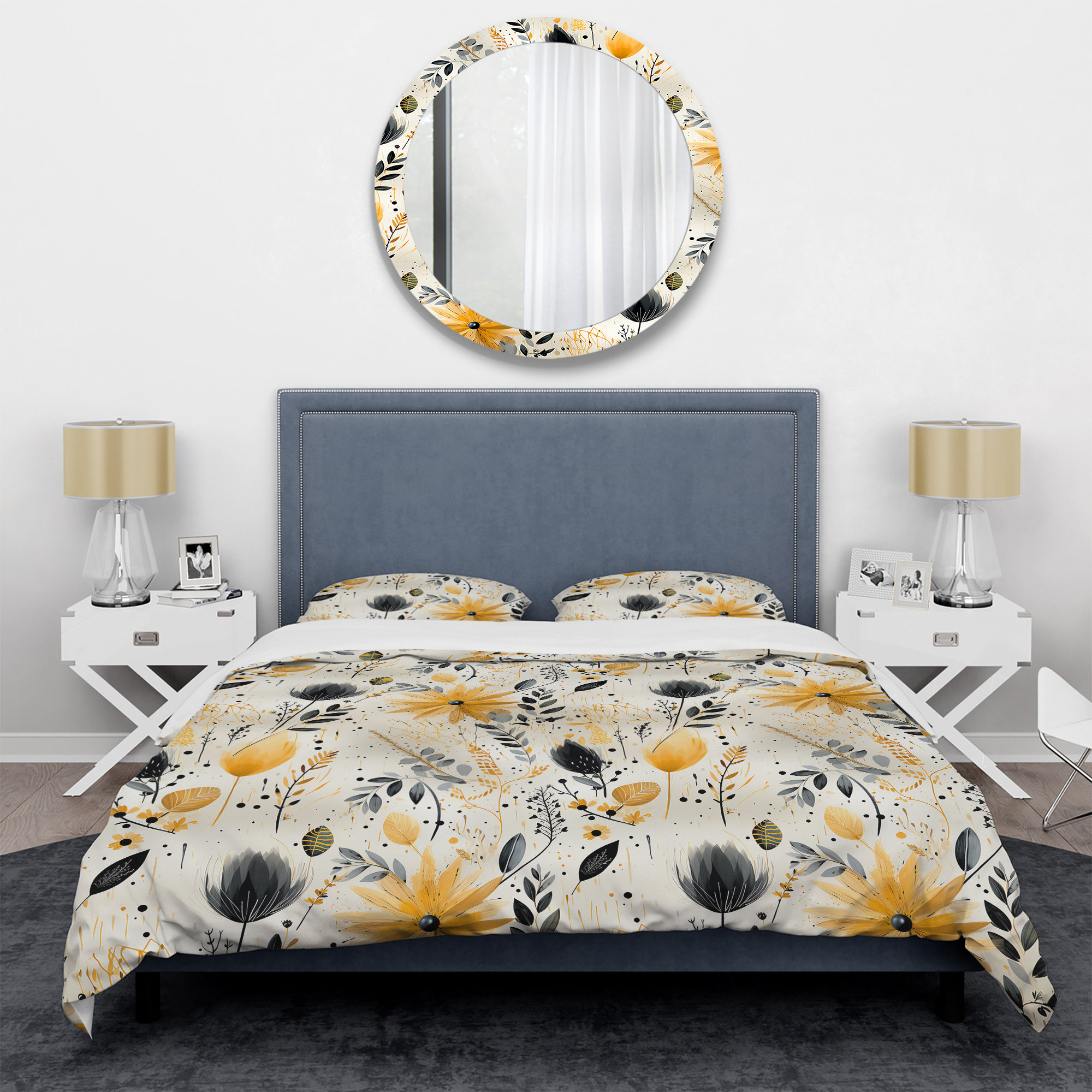 Design Art Urban Bohemian Ferns Pattern Duvet Cover Set | Wayfair