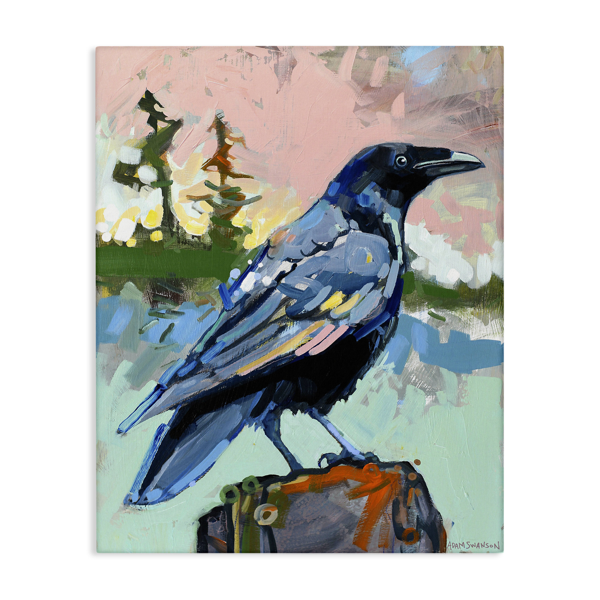Winston Porter Modern Crow Portrait Canvas Wall Art by Adam Swanson bp ...
