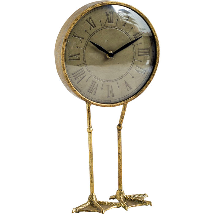 Breakwater Bay Analog Metal Quartz Tabletop Clock in Gold & Reviews ...