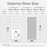 DOOOLI Exterior Doors - 9 Lite Transparent Glassed White MDF Front Door ...