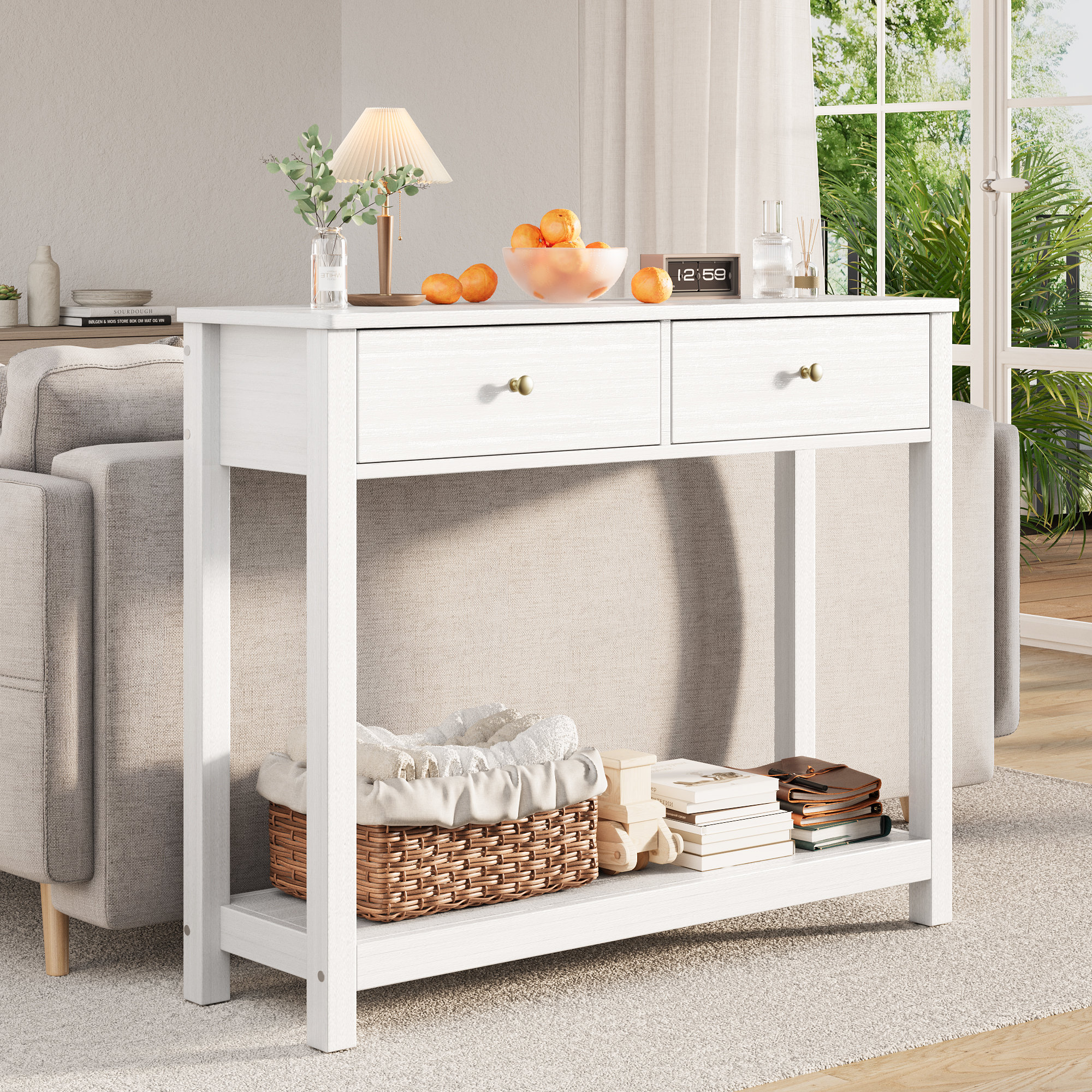 Breakwater Bay Console Table with Two Drawers - Wayfair Canada