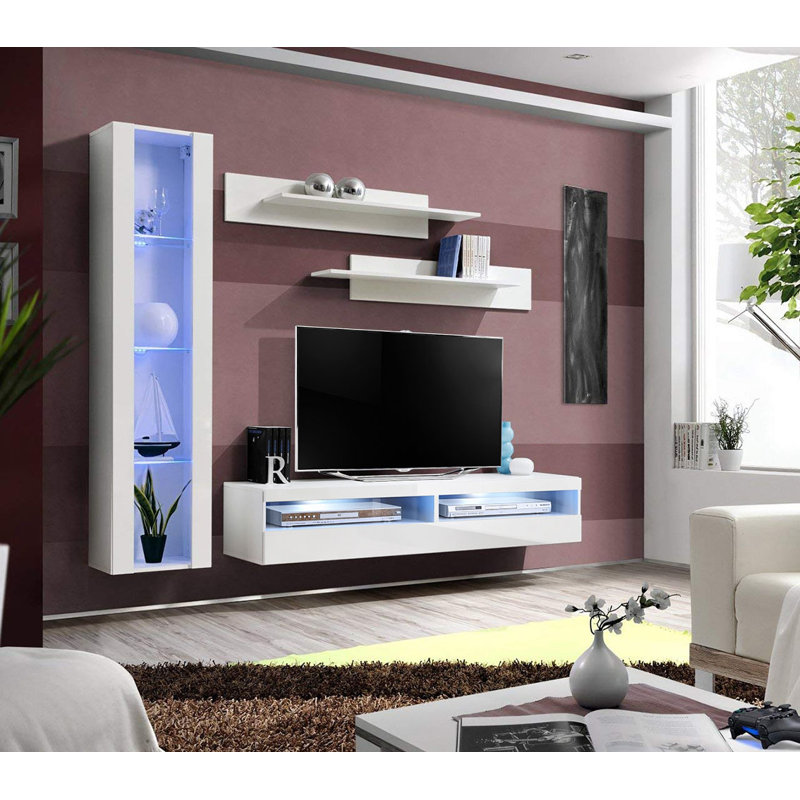 Orren Ellis Lineberry Floating Entertainment Center for TVs up to 70 ...
