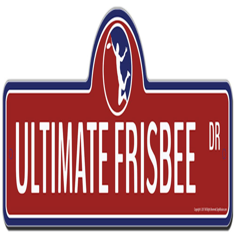 SignMission Ultimate Frisbee Street Sign Indoor Outdoor Funny Home ...