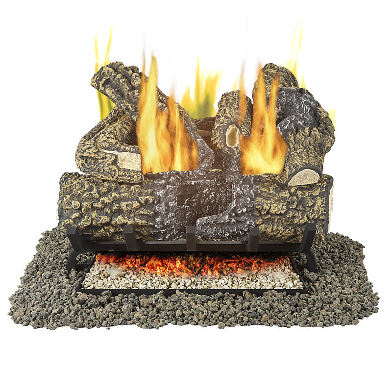 Pleasant Hearth Arlington Ash Vented Gas Log Set 45,000 BTU's | Wayfair