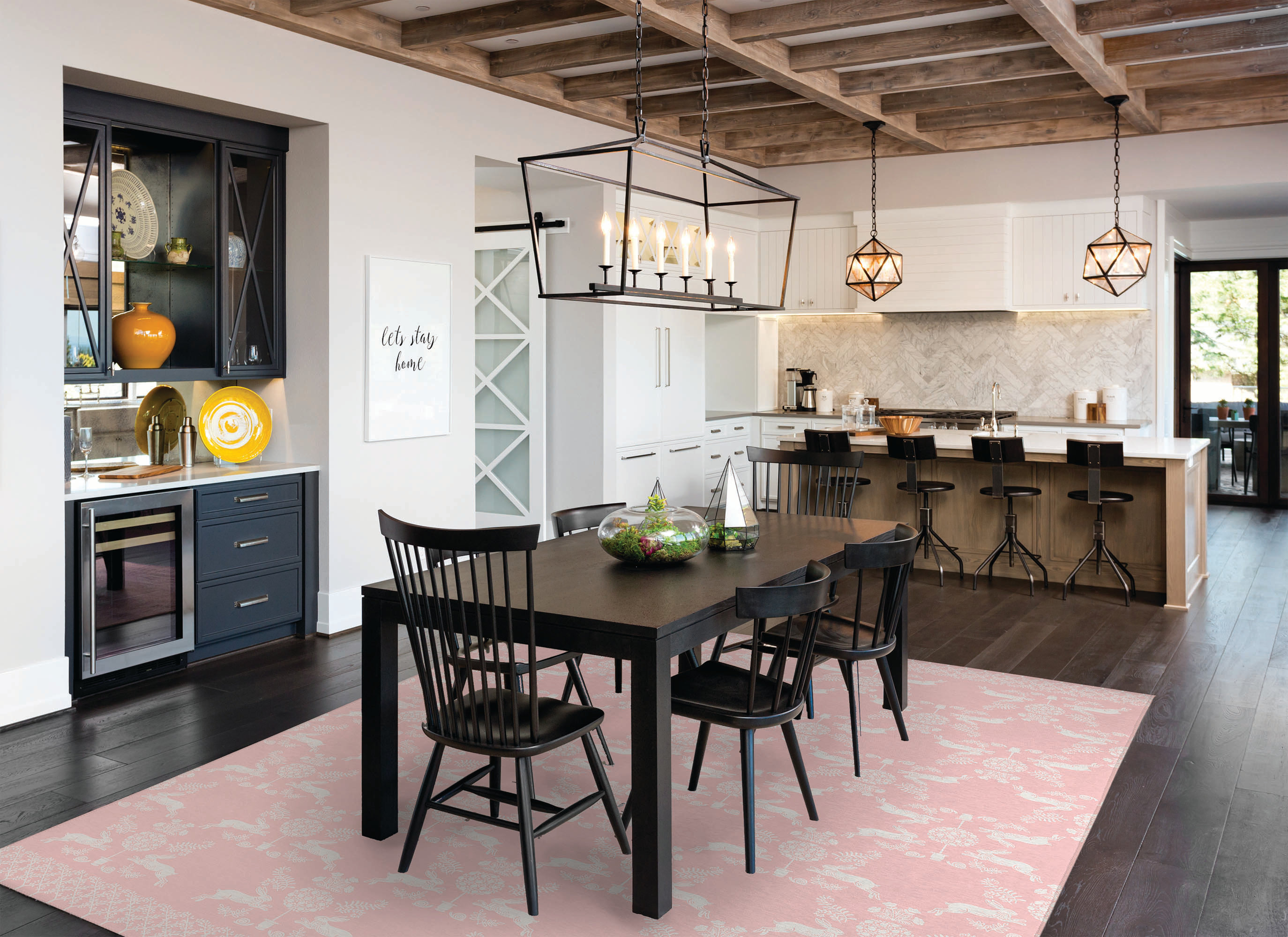 East Urban Home Haizlee Albertdine Bunny Hop Kitchen Mat | Wayfair