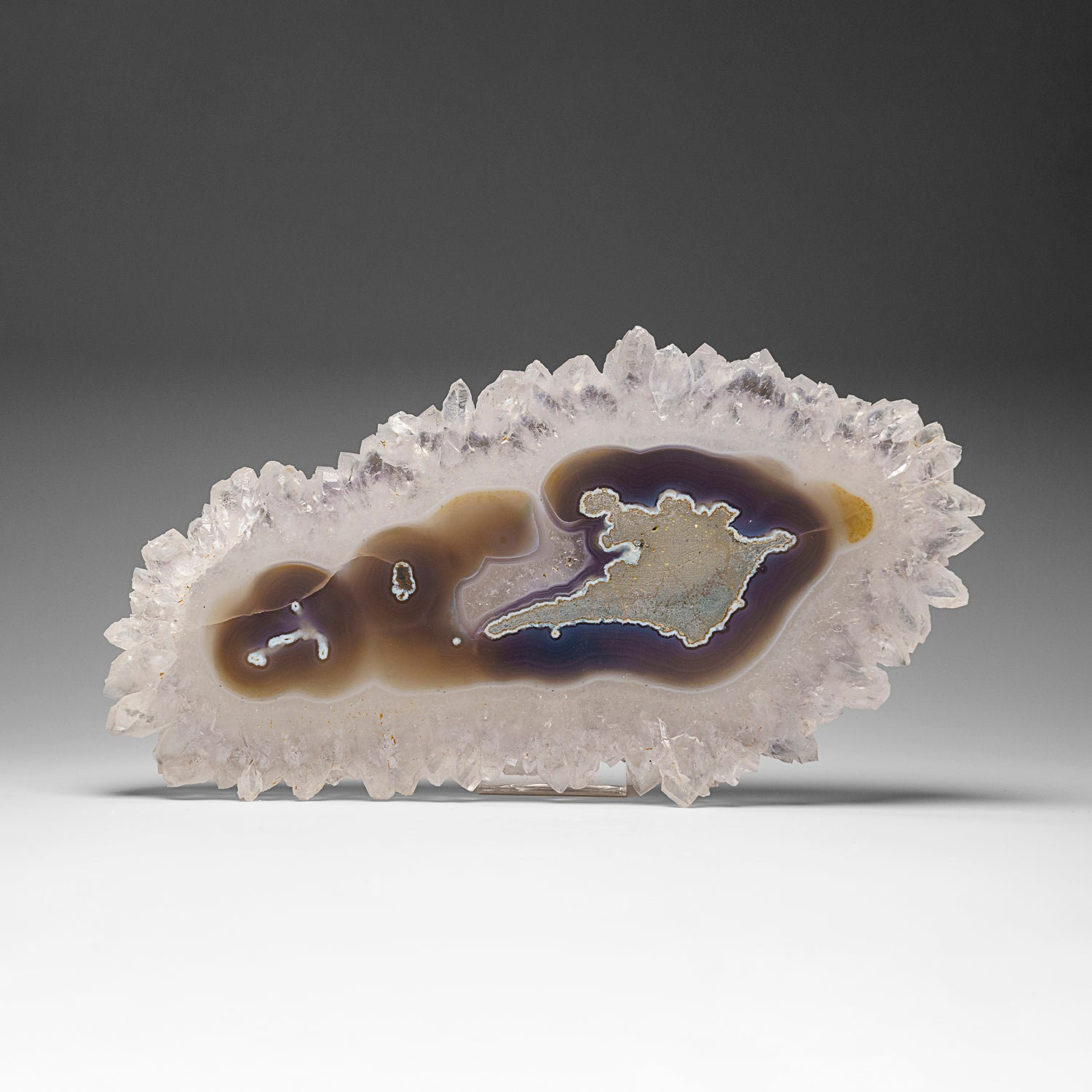Astro Gallery of Gems Quartz Stalactite Slice From Uruguay (1.35 Lbs ...